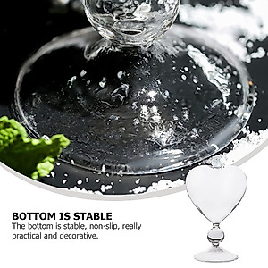 UPKOCH 4 Pcs Cocktail Glasses Heart Shape Glass Cups Wine Goblets Martini Glasses Champagne Cups for Bar Wedding Party Banque