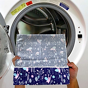 FLOCK THREE 4pcs Waterproof Wet Bag Reusable for Wet Clothes Baby Diapers Stroller Swimsuit Travel Reusable toiletries Pouch Small and Larger Electronics case 4 Pack (Windy Days)