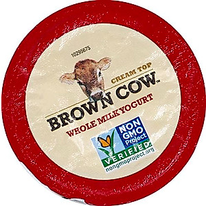 Brown Cow Cream Top Cherry Vanilla on the Bottom Whole Milk Yogurt, 5.3 oz. Cup - Creamy, Delicious Yogurt