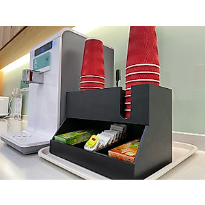 Sundia Coffee Bar Station Organizer Tea Bag Storage Cup Lid Pod Holder Double Tier for Office Kitchen Counter Decor Outdoor Party