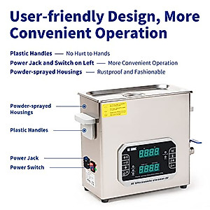 DK SONIC 6L Large Touch Ultrasonic Cleaner with Heater,Timer,Multiple Cleaning Mode for Carburetor,Automotive Parts,Gun Parts,Circuit Board,etc