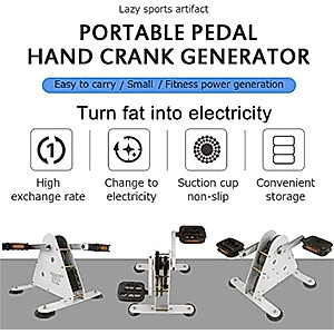 Hand Crank Generators 50W/100W Foot Pedal Power Generator, Pedal Power Generator with USB Interface/DC1-35V Output, Easy To Carry Bicycle Generator Charger,100W
