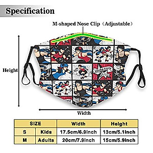 Roller Derby Comic,Face Mask Reusable Washable Masks Cloth for Adult and Kids