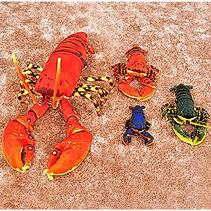 Ruzucoda Realistic Stuffed Lobster Cute Dolls Plush Animal Toys Red 12 Inches