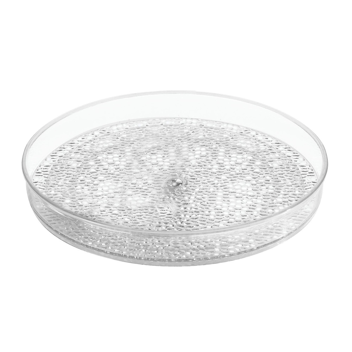 iDesign The Rain Collection Lazy Susan Turntable Organizer, 9" x 9" x 1.5", Clear