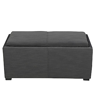 Christopher Knight Home Drake Fabric Ottoman, Gray