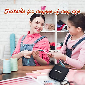 Sewing Kit Gifts for Grandma, Mom, Friend, Traveler, Adults, Beginner, Emergency,Sewing Supplies Accessories with Scissors,Sewing Needles Thimble, Thread,Tape Measure etc (Black, S)