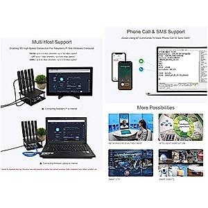 Waveshare SIM8200EA-M2 5G HAT with Antennas 5G/4G/3G Support Snapdragon X55 Onboard Multi Mode Multi Band Applicable for Regions with 5G Sub-6G Signal Coverage