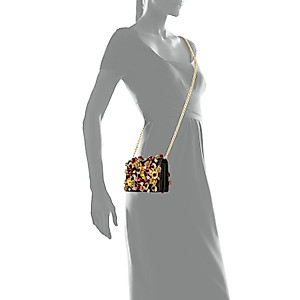 Prada Saffiano Garden Floral Applique Misto Designer Crossbody Bag for Women 1BP006