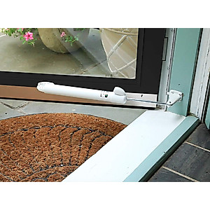 Touch 'n Hold Smooth Door Closer - Single Kit (Bronze) - Standard-Duty Door Closer with Touch-Button Hold Open Feature & Smooth Closing Motion – for (Medium & Lightweight) Storm, Screen Doors.