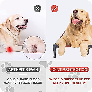 suddus Elevated Dog Beds Waterproof Outdoor, Portable Raised Dog Bed, Dog Bed Off The Floor, Dog Bed Easy Clean Indoor or Outdoor Use, Multiple Sizes