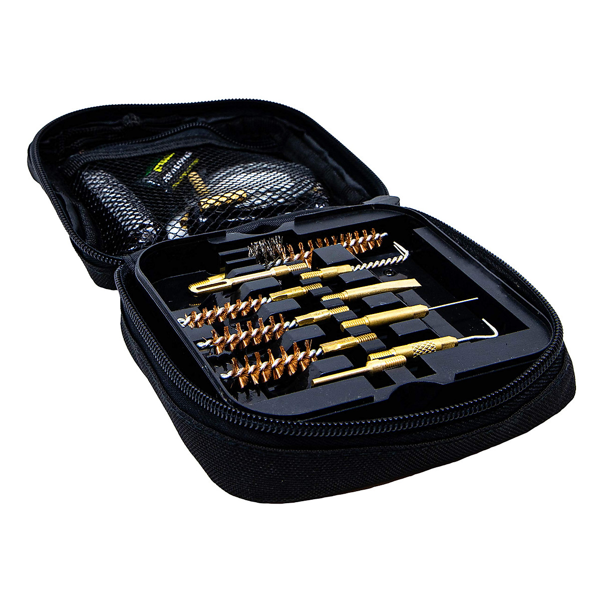 Clenzoil Field & Range Tactical Gun Cleaning Kit | Black | All-in-One Rifle & Pistol Cleaning Kit | Includes Field & Range CLP, Bore Brushes, Patches, Rod, Cable, Handle, Brush, Tools & More!