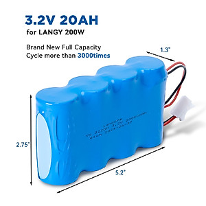 LANGY Ni Battery Pack 3.2V 20000mAh Replacement Solar Street Light Emergency Light