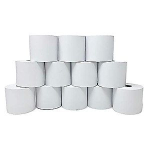 Monroe Systems for Business 15 Pound Bond Paper Rolls, Single Ply, 2 1/4" x150' for Cash Registers, Printing Calculators, Adding Machines and more! (12-Pack)