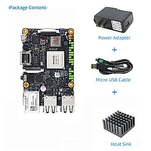 Tinker Board S R2.0 Single Board Computer RK3288 SoC 1.8GHz Quad Core CPU, 600MHz Mali-T764 GPU, 2GB LPDDR3 & 16GB eMMC Motherboard