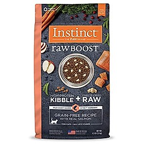 Instinct Raw Boost Grain Free Recipe with Real Salmon Natural Dry Cat Food by Nature's Variety, 4.5 lb. Bag