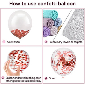 KBZVNAF Red White Balloons Garland Kit - 124Pcs Red White and Red Confetti Latex Balloons Arch for Wedding, Anniversary, Baby Shower, Birthday, Christmas Party Decorations