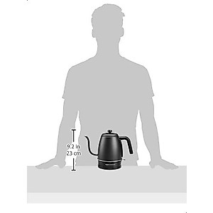 AmazonCommercial Black Stainless Steel Electric Gooseneck Kettle