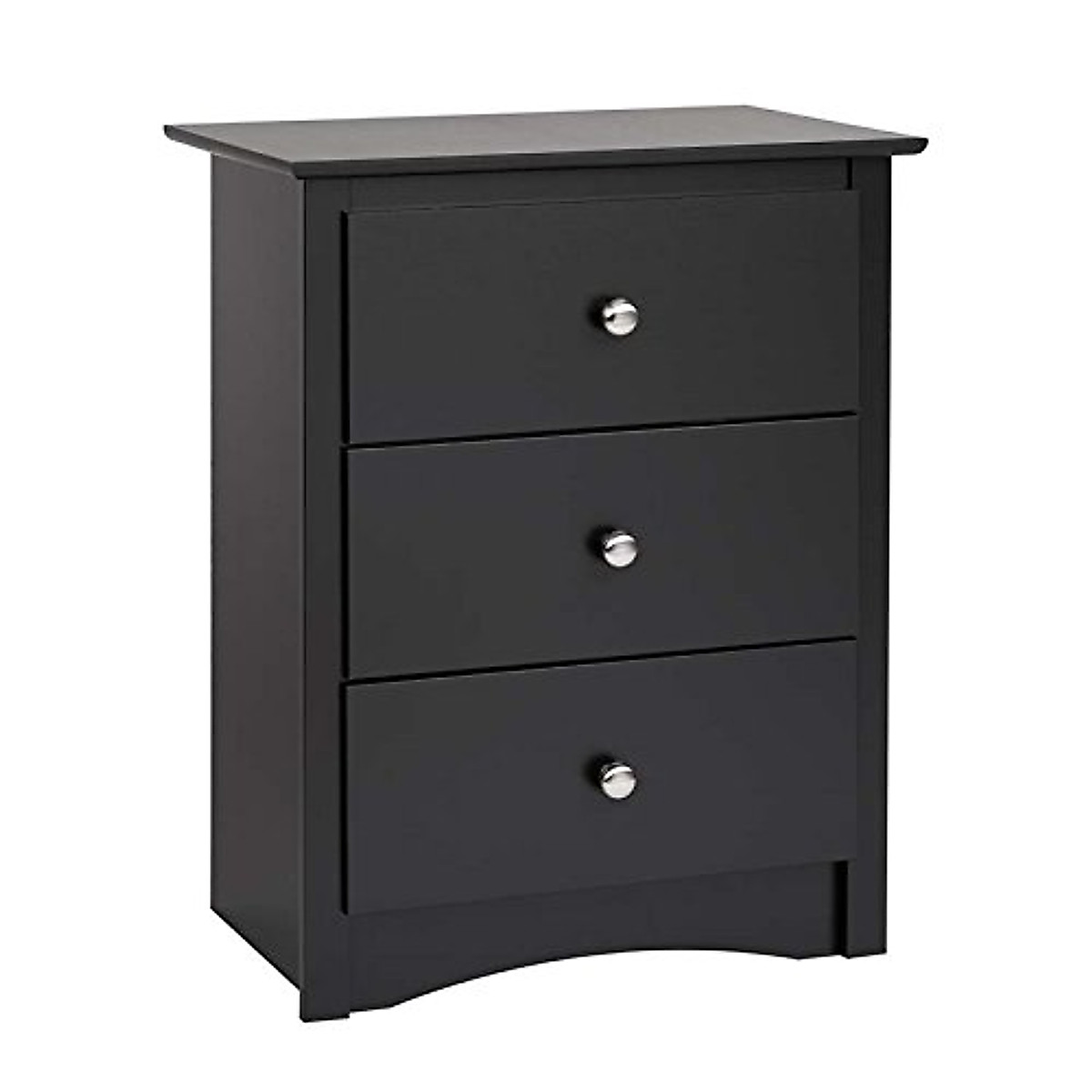 Home Square Contemporary 3 Piece Bedroom Set with Bedroom Dresser and 2 Piece 3-Drawer Nightstand in Black