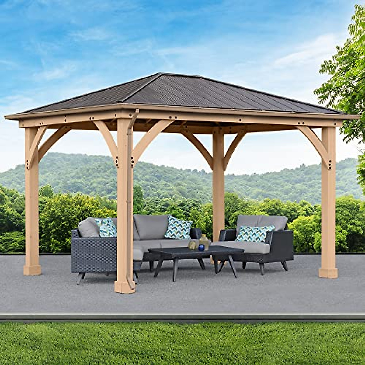 Yardistry Rain Gutter Kit for The 10' x 12' Meridian Gazebo