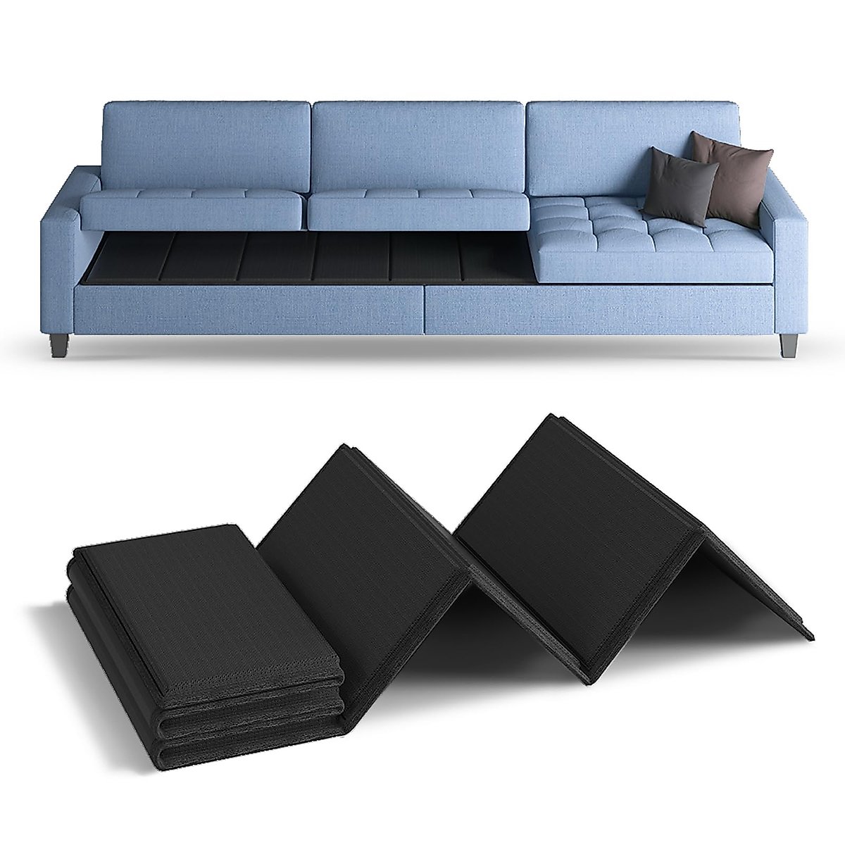 Mjkone Long Couch Cushion Support 19.2"x81", Sagging Sofa Cushion Support, Reclining Sofa Couch Support for Sagging Cushions, Insert Support to Fix Your Modern Couch, Thick 0.4"