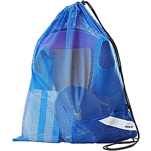 Sporti Mesh Bag with Zipper Pocket - Blue
