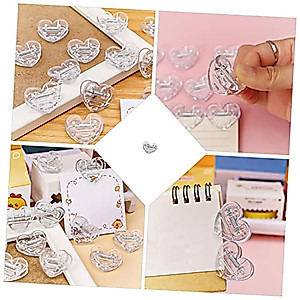Operitacx 40 Pcs Transparent Love Clip Heavy Duty Bag Clips Money Binder Clips Coffee Bag Seal Clip Large Chip Clips Portable Bag Clips Frog Chip Clips Food Sketchpad Holder Plastic Student