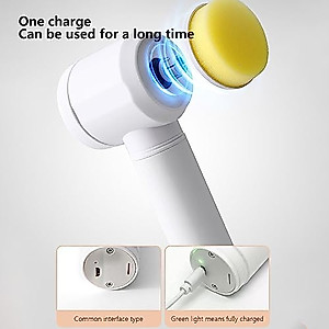 Sentmoon Clearance Cordless Electric Cleaning Brush, Electric Spin Scrub-BER with 5 Brush Heads, Power Scrub-BER, Rechargeable Cleaning Tools for Bathroom Wall Kitchen Tile Window Sink