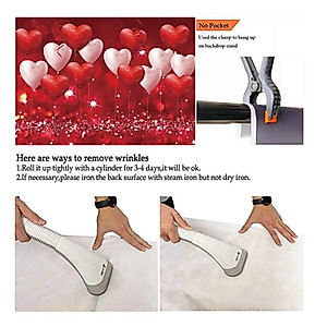 Red Hearts Balloons Love Valentine's Day Theme Photography Backdrops 7x5ft Wedding Anniversary Wedding Bridal Shower Mother's Day Photo Background Couple Studio Portrait Pictures Shoot Props Vinyl