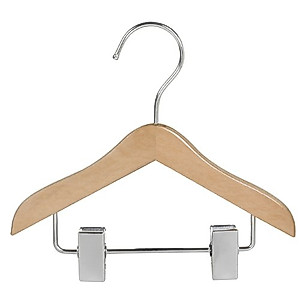 Only Hangers Wooden Doll Hangers w/ Clips (Pack of 5)