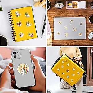 Bastban Cute Dog Stickers, Vinyl Waterproof Stickers for Hydroflask Water Bottles Laptop Tablet Phone, Dog Stickers for Kids Teens Adults (Corgi Stickers)