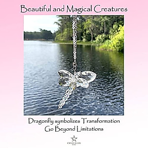 Dragonfly Gift - Crystal Dragonfly - Crystal Figurines- Car Charm - Rainbow Maker - Dragonfly Charm - Prism Suncatcher for Garden, Home, Car and Window Décor - Gifts for Mom - Gifts for Grandma
