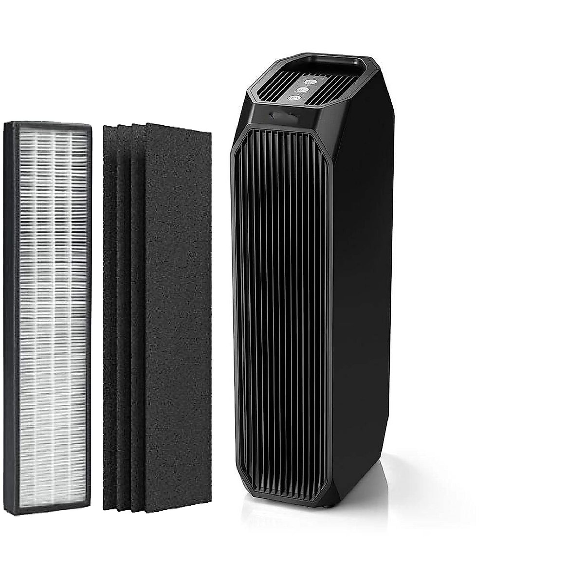 Nispira True HEPA Filter + Activated Carbon Pre Filter Compatible with Eureka NEA120 Air Purifier and Toshiba Smart WiFi Air Purifier. Compared to Part NEA-F1 NEA-C1. 1 Set