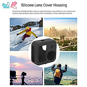 Camera Silicone Cover, Soft Silicone Lens Cover Housing, Silicon Lens Cap Protective Cover Case Replacement Accessories with Adjustable Lanyard, for Max Camera Body