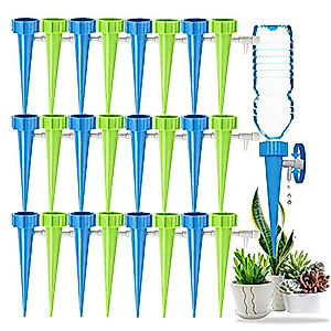 YsesoAi Self Watering Spikes, 24 Packs Plant Waterer, Adjustable Plant Watering Spikes with Slow Release Control Valve Switch for Garden Plants Indoor & Outdoor