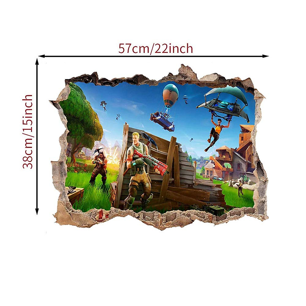 Large Game Wall Decal Game Wall Stickers Wall Decor Peel, Game Stick Poster Decals,for Gamer Bedroom Playroom Decor for Teen Kids Boys Bedroom Playroom Home Decoration Wallpaper