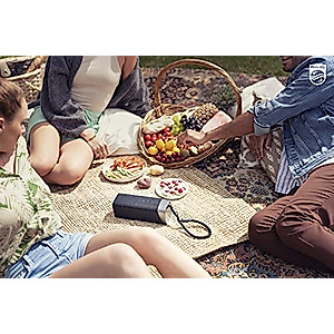 PHILIPS S7505 Wireless Bluetooth Speaker with Built-in Power-Bank, Large Bold Sound, Up to 20 Hours Playtime, IPX7 Waterproof, Shower Ready, Large Size, Gray