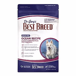Best Breed Dr. Gary's Grain Free Ocean Recipe Slow-Cooked in USA, Natural Dry Dog Food for All Breeds and Sizes, 4lbs.