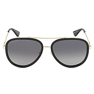 Gucci Womens Polarized UV Protection Aviator Sunglasses Gold O/S