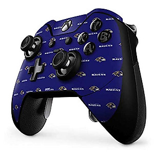 Skinit Decal Gaming Skin Compatible with Xbox One Elite Controller - Officially Licensed NFL Baltimore Ravens Blitz Series Design