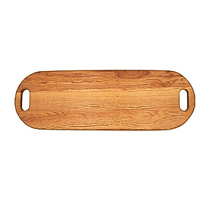 LUX American Oak Wood Oversized Charcuterie Board Extra Long 26" x 8.7" | Cheese Board With Handle |Fruit Grazing Platter | Serving Board for Cheeses, Meats, Crackers, and Wine | Long Cutting Board