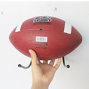 YYST Football Wall Mount Football Wall Rack Holder Display Storage Rack Black-No Ball Included