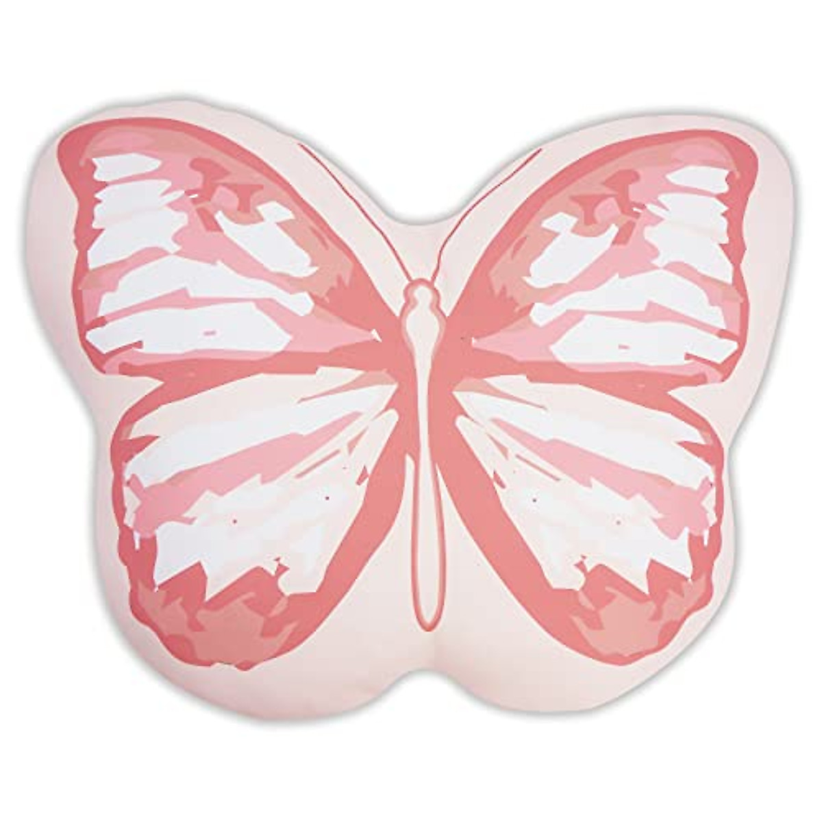 June Garden Decorative Plush Soft Cushion Butterfly Throw Pillow - 16 x 12 Inches - Pink