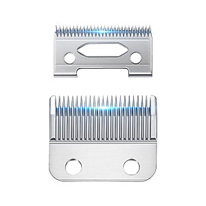 Roziapro Replacement Blade for Hair Clipper Detachable Trimmer Blades Wide Senior Clipper Blades Adjustable Hair Fade Blades 2-Hole Profession Barber Clippers Replacement Blade Set