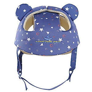 Ocanoiy Baby Infant Toddler Helmet Safety Headguard Head Protective Cushion Cute Children Adjustable Safety Helmet Hat Harnesses Cap Kid Child Crawl Walk Playing (Starry Blue)