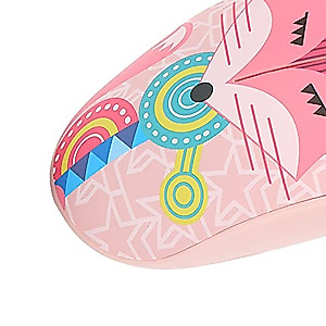 Pink Gaming Mouse, 1500DPI 2.4GHz Wireless Mouse with Cute Cartoon Pattern, 3 Intelligent Sleep Modes, Rechargeable Silent Mouse for Computer Laptop