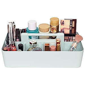 Enjoy Organizer 2 PACK - Portable DIY 8 Dividers Durable Plastic Tote Basket Bin Tool & Supply Cleaning Caddy with Handle Made In USA (Mint)