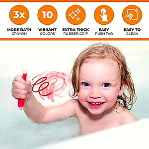 Bath Crayons For Kids Ages 4-8 | Washable Crayons | Gel Crayons For Kids Bath Toys | Toddler Crayons | Non Toxic Crayons For 1 Year Old | Bathtub Crayons for Kids Ages 2-4 | Non Twistable Crayons