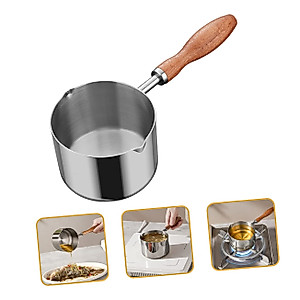 KICHOUSE Hot Oil Pan Coffee Pot Stew Pot Double Boiler Bowls Mini Butter Hot Pot Coffee Milk Warmer Hot Chocolate Pot Outdoor Pot Noodle Pots Egg Pan Pans Baby Metal Stainless Steel Turkey