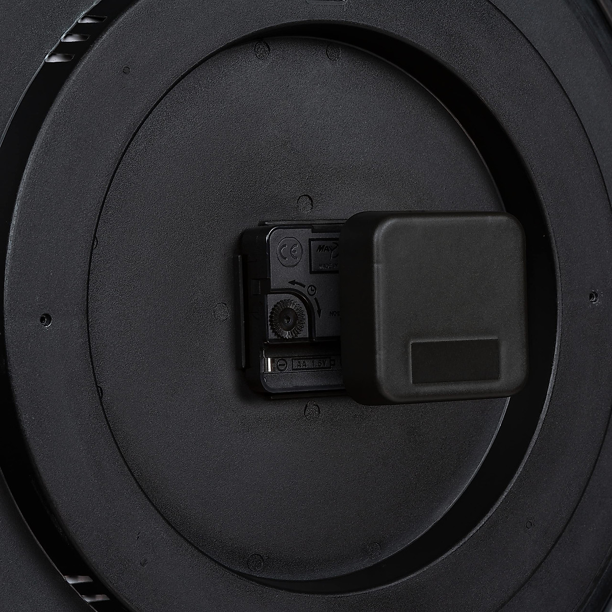 La Crosse Clock 433-3846 18 in. Indoor/Outdoor Sage Green Quartz Wall Clock with Temperature & Humidity